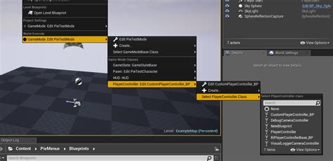 setting a player controller generic radial menu documentation