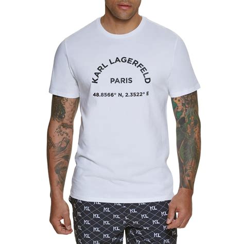 Karl Lagerfeld Mens Latitude Longitude Logo T Shirt Created For Macy