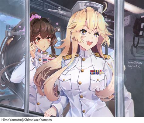 ガンビア・ベイ 艦隊これくしょん 「🎉iowa 大和 進水日 アイオワ進水日 艦これ 」 Himeyamato🐇のイラスト