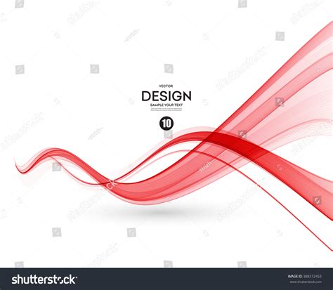 abstract smooth color wave vector curve stock vector 388372453