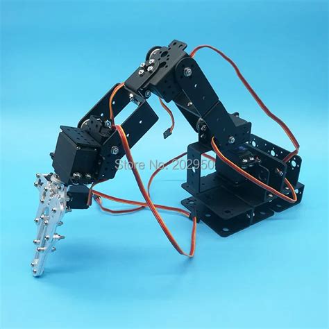 1 set hitam 6 dof lengan robot cakar mekanik besar logam dasar untuk