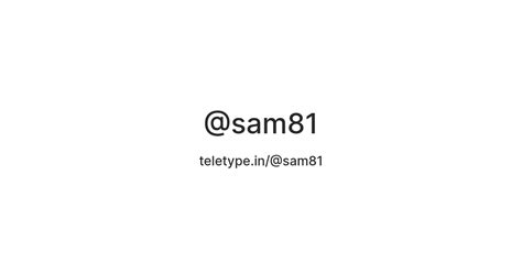 Sam81 — Teletype