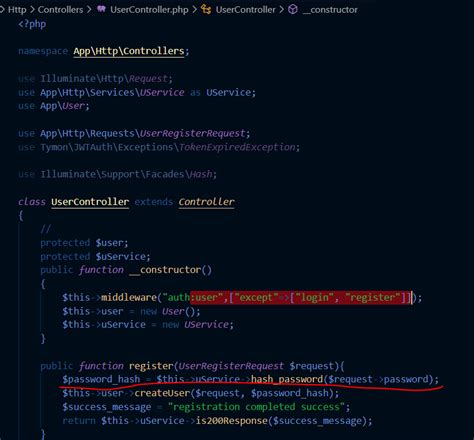 lumen 7 0 version call to a member function hash password