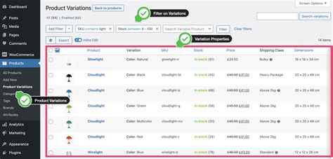 woocommerce product variation columns admin columns help center