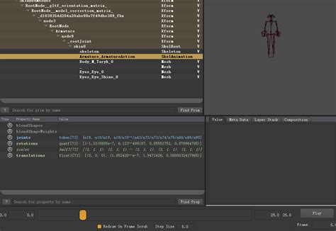 skeletal animation not working with usdtimelineplayable example ftv