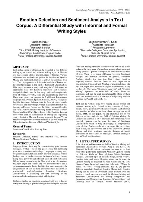 pdf emotion detection and sentiment analysis in text corpus a