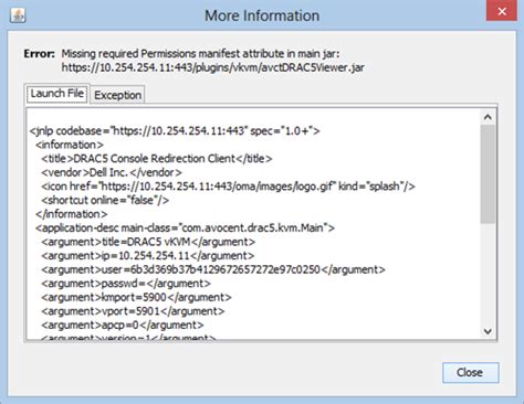 accessing dell drac fails drac5 console redirection client unable