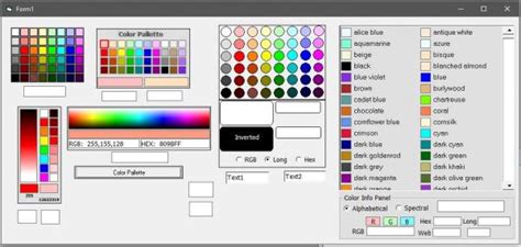 color pickers six different styles vbforums