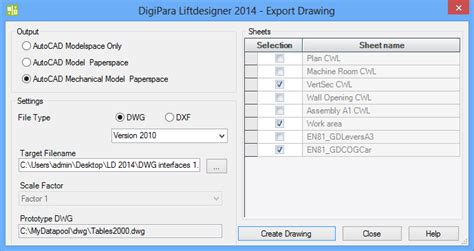 dwg output formats