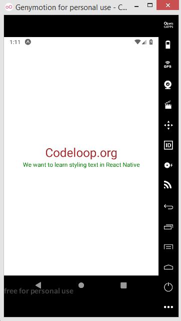 react native tutorial style text in react native codeloop