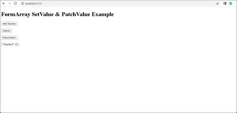 setvalue and patchvalue in formarray angular tektutorialshub