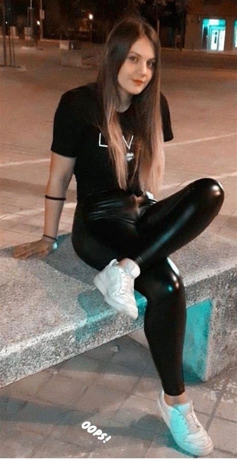 Pin By Shyn Black On Leather Girly Wet Look Leggings Outfits With