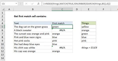 get first match cell contains excel formula exceljet