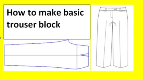 you ll learn how to make basic trouser block drafting basic pants