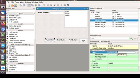 part 1 of 2 demonstrating how to use the qt5 listwidget
