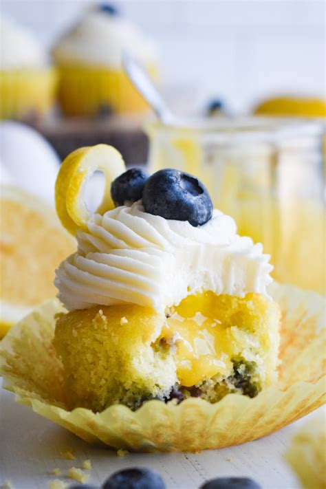 Lemon Blueberry Cupcakes • Dance Around The Kitchen