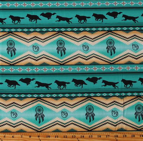 Cotton Southwestern Stripes Tucson Tribal Native American Aztec