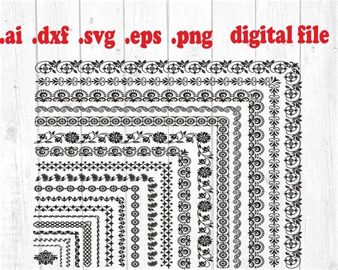 Lace Frame Svg Bundle Corner Frame Svg Border Pattern Svg Separator Svg
