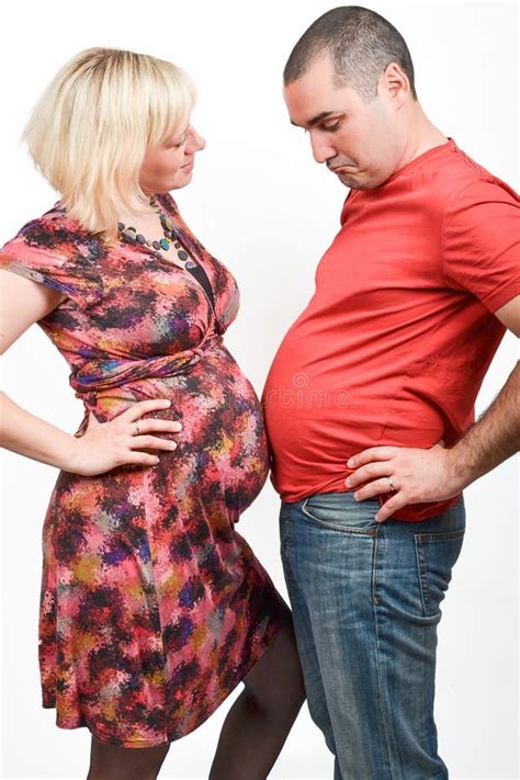 Couvade Syndrom Sympathische Schwangerschaft Stockfoto Bild Von