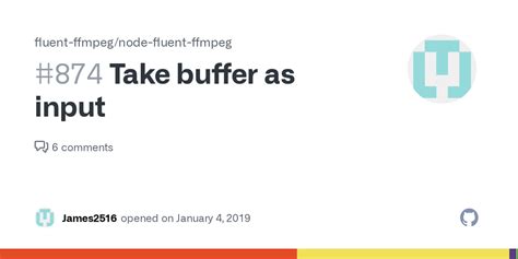 take buffer as input · issue 874 · fluent ffmpeg node fluent ffmpeg