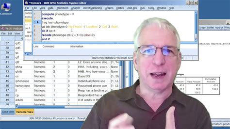 recoding and such combining variables in spss syntax and with menus