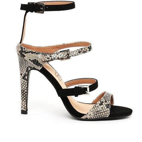 jezzelle python print and suede strappy heeled sandals 345