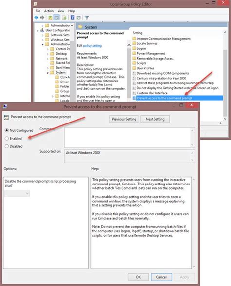 enable or disable command prompt using gpo or registry in windows hot