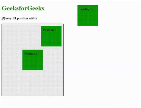 jquery ui position method geeksforgeeks