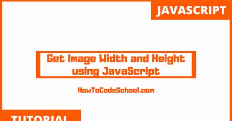 get image width and height using javascript