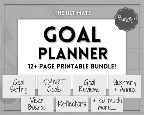 Goals Planner Bundle 2023 Goals Tracker Smart Goal Setting Kit New