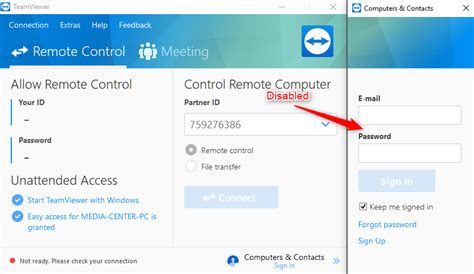 teamviewer 14 not ready please check connection — teamviewer support