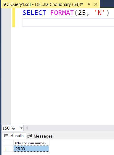 Sql Server Format Function Geeksforgeeks