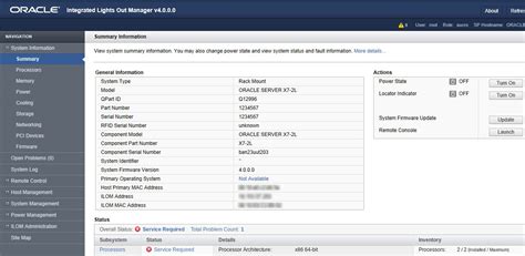 troubleshoot hardware faults using the oracle ilom web interface