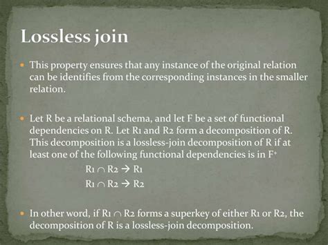 decomposition using functional dependency ppt