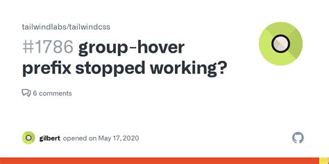 group hover prefix stopped working · issue 1786 · tailwindlabs