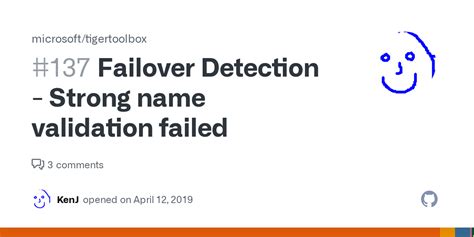 failover detection strong name validation failed · issue 137