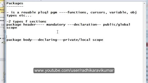 pl sql introduction to packages youtube