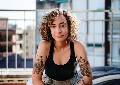 Portrait Of A Woman On A Rooftop In Barcelona By Stocksy Contributor