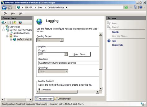 log files for a web site microsoft learn