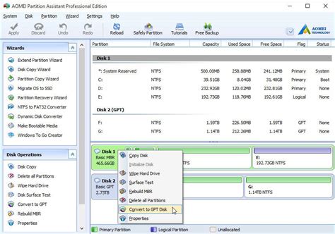 mbr gpt disk converter and management software aomei