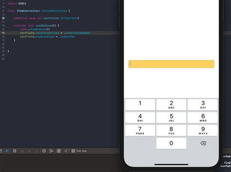 [answer] setting uitextfield s textcontenttype to creditcardnumber