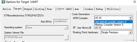 keil5遇到： target ‘xxx‘ uses arm compiler ‘default compiler version 5