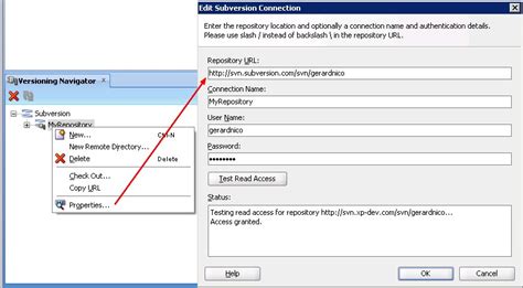 sql developer configuration of a subversion repository