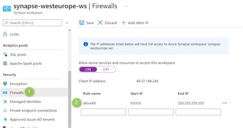 move an azure synapse analytics workspace from region to another