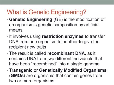 Ppt Notes Genetic Engineering Powerpoint Presentation Free Download