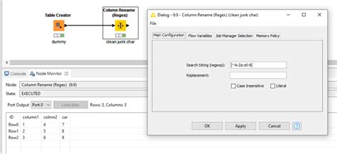 replace column name if knime analytics platform knime community