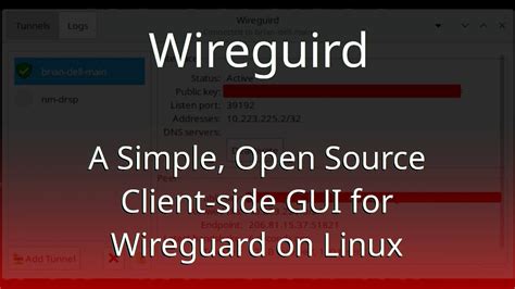 wireguird a wireguard gui client for linux written in go and gtk