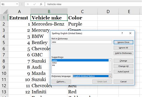 how to spell check in excel with 1 click advanced customization