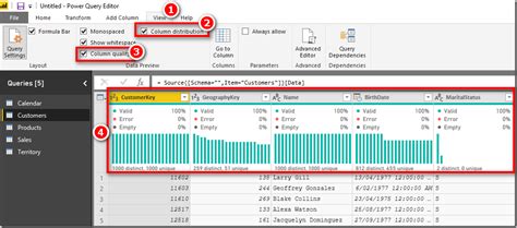 data profiling in power bi excelerator bi