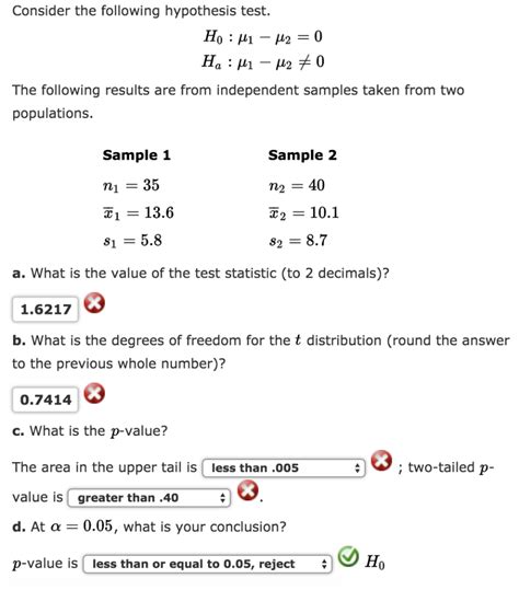 Solved Consider The Following Hypothesis Test The Following